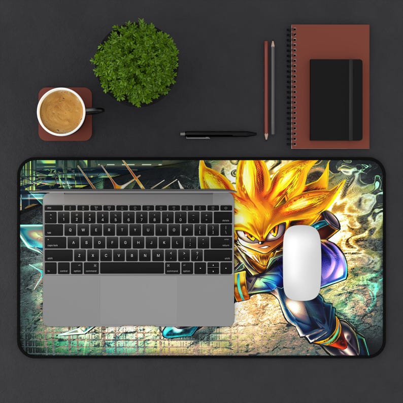 SILVER THE HEDGEHOG [sonic X Dbz] - Desk Mat - Etsy Australia