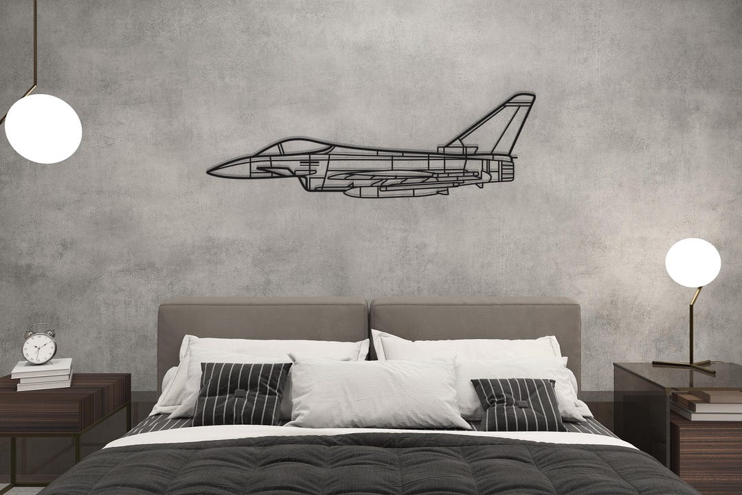 Eurofighter Typhoon Aircraft Decor Metal Wall Art, Fighter Aircraft ...