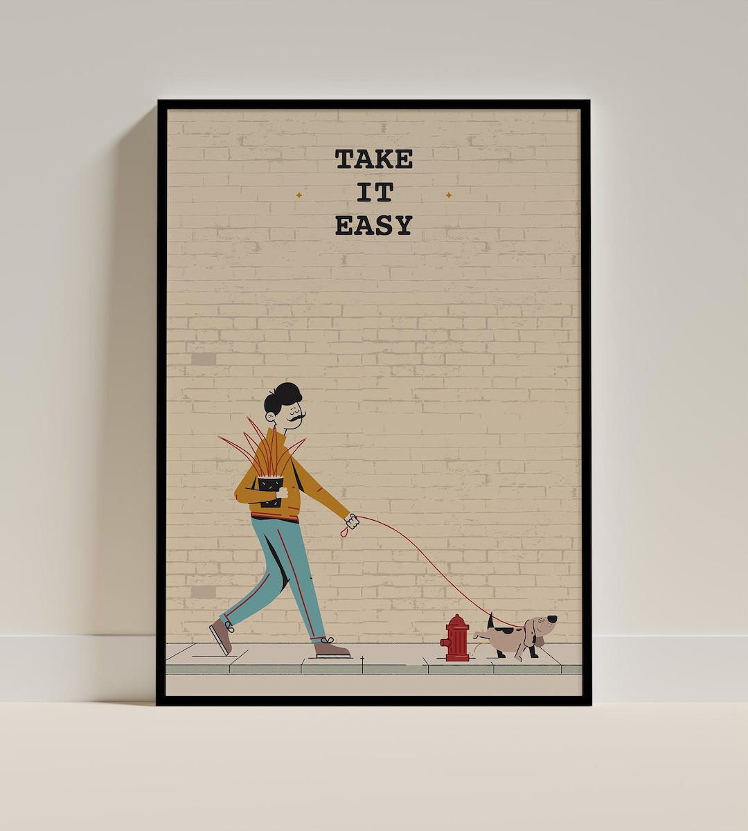 Digital Print Take It Easy Poster, Print Wall Decor, Downloadable Wall ...