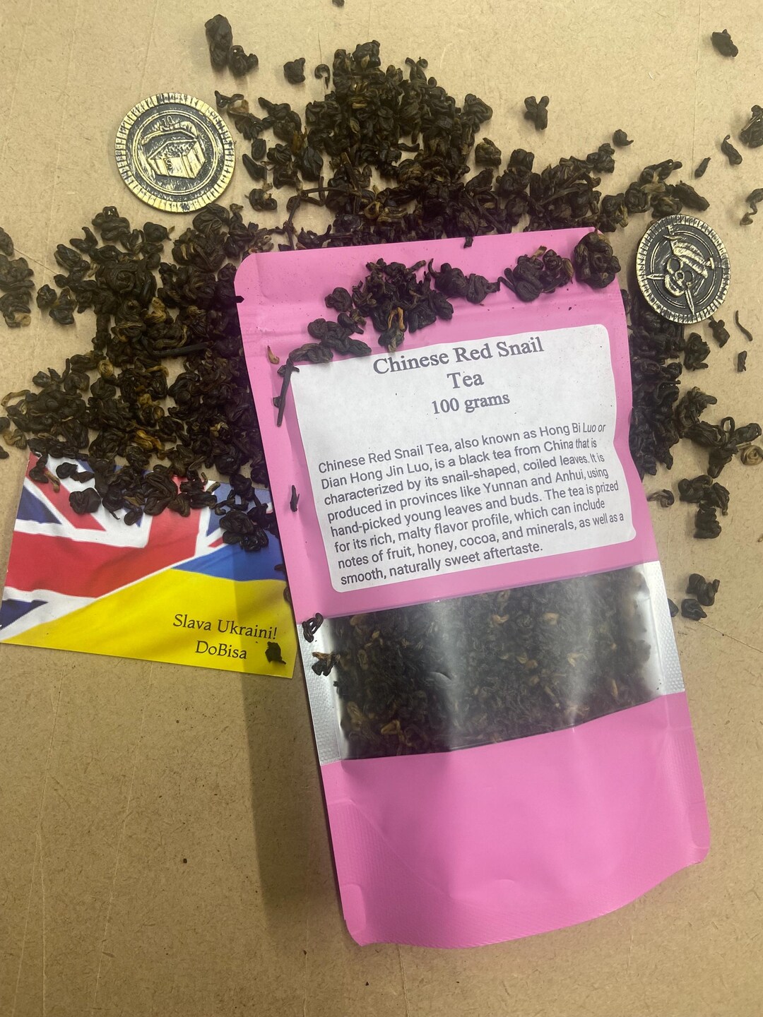Chinese Red Snail Tea or Hong Bi Luo. 100 Gram Sealed Packet. Rich ...