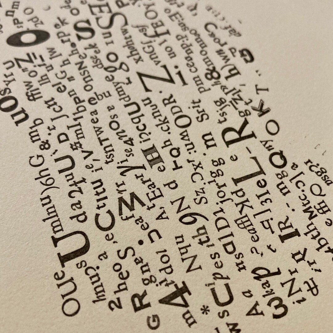 Fallen Words / Pied Letterforms - Etsy