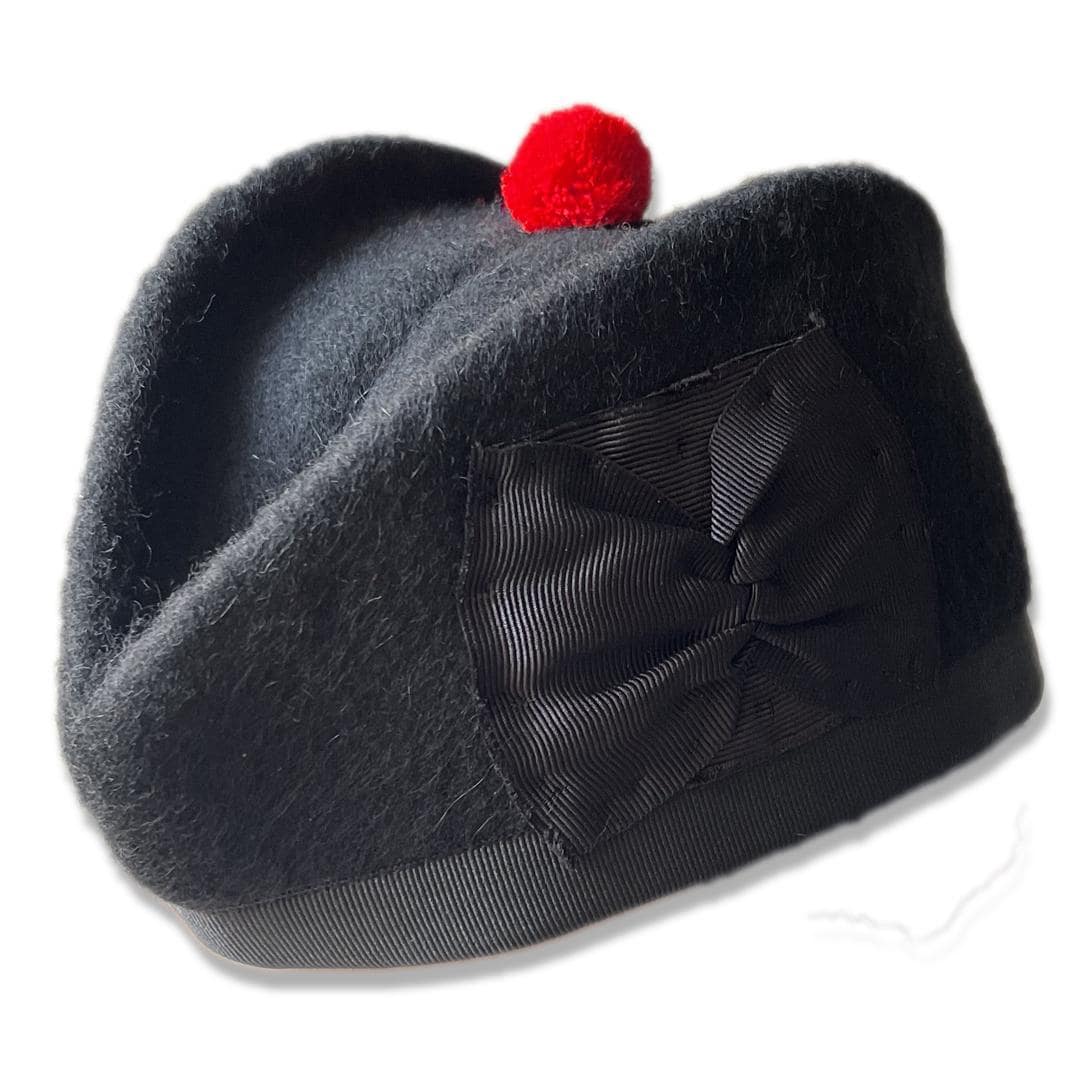 Glengarry Classic Scottish Plain Black, Scottish Military Hat ...