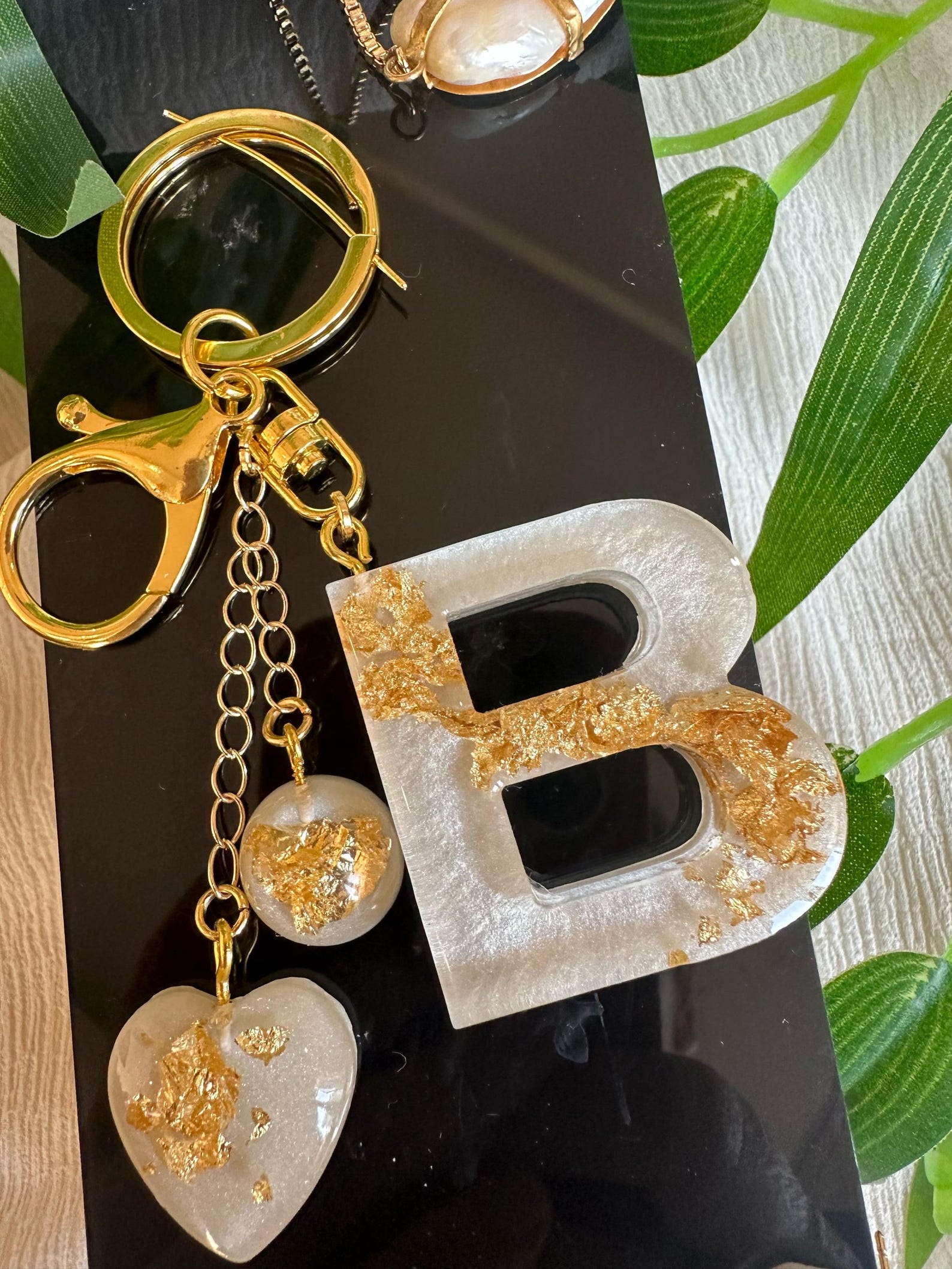 Resin Letter Keychain,resin Alphabet Key Ring,epoxy Letter Keychain ...