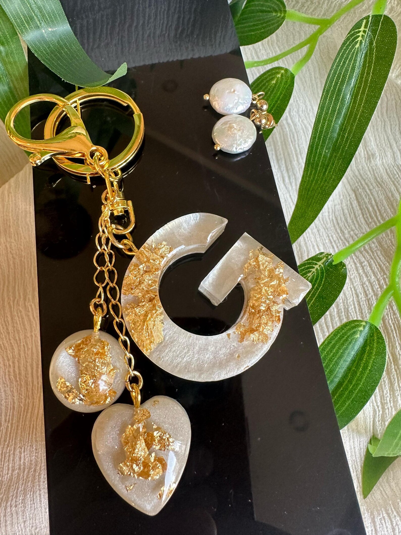 Resin Letter Keychain,resin Alphabet Key Ring,epoxy Letter Keychain ...