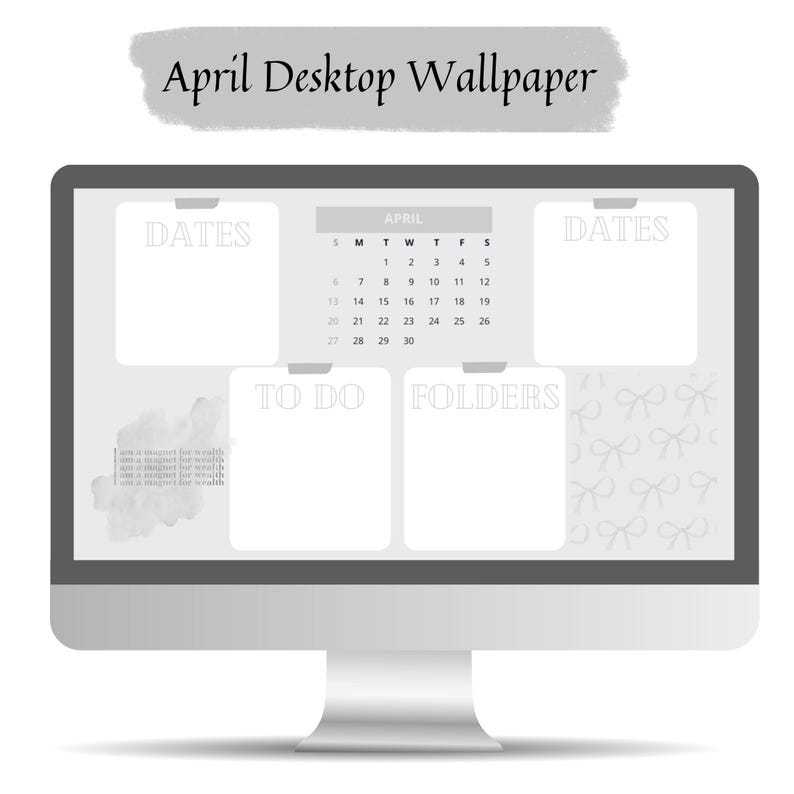 April Desktop Wallpaper - Etsy
