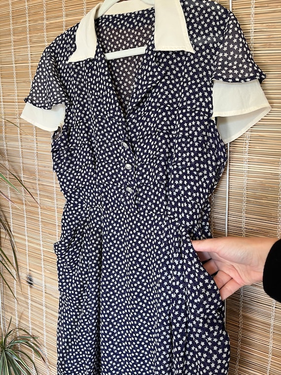 Vintage 1960s dress / 60s dress/ Star Dress 1960s pa… - Gem