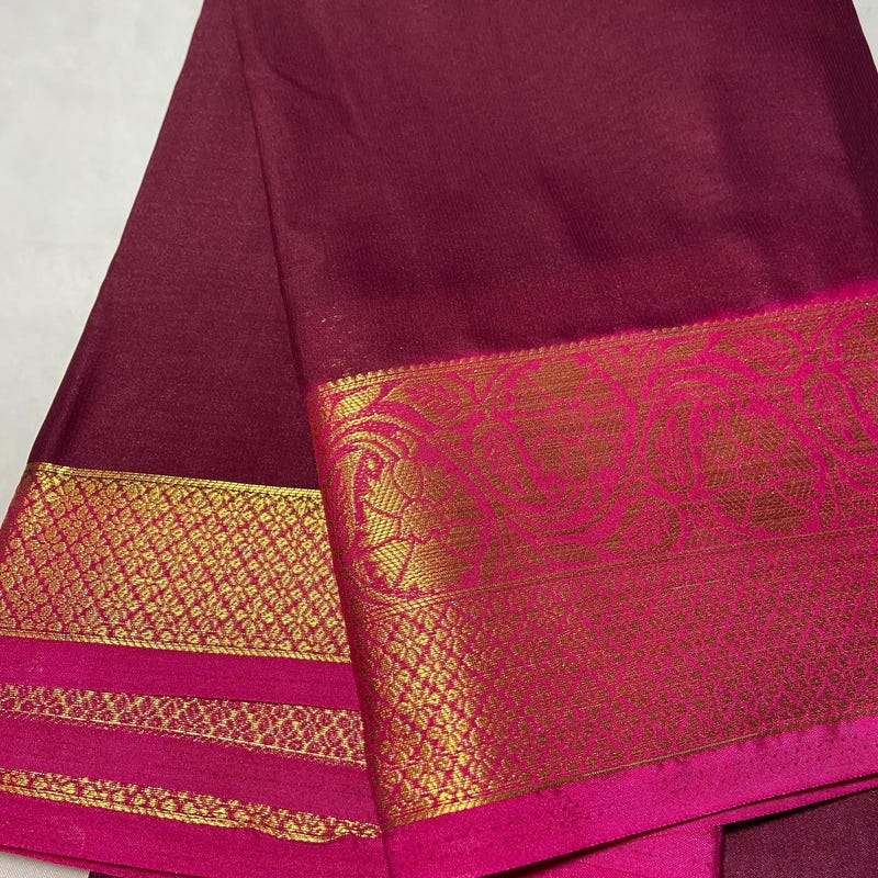 Buy Ksic Mysore Silk Saree Online In India - Etsy India