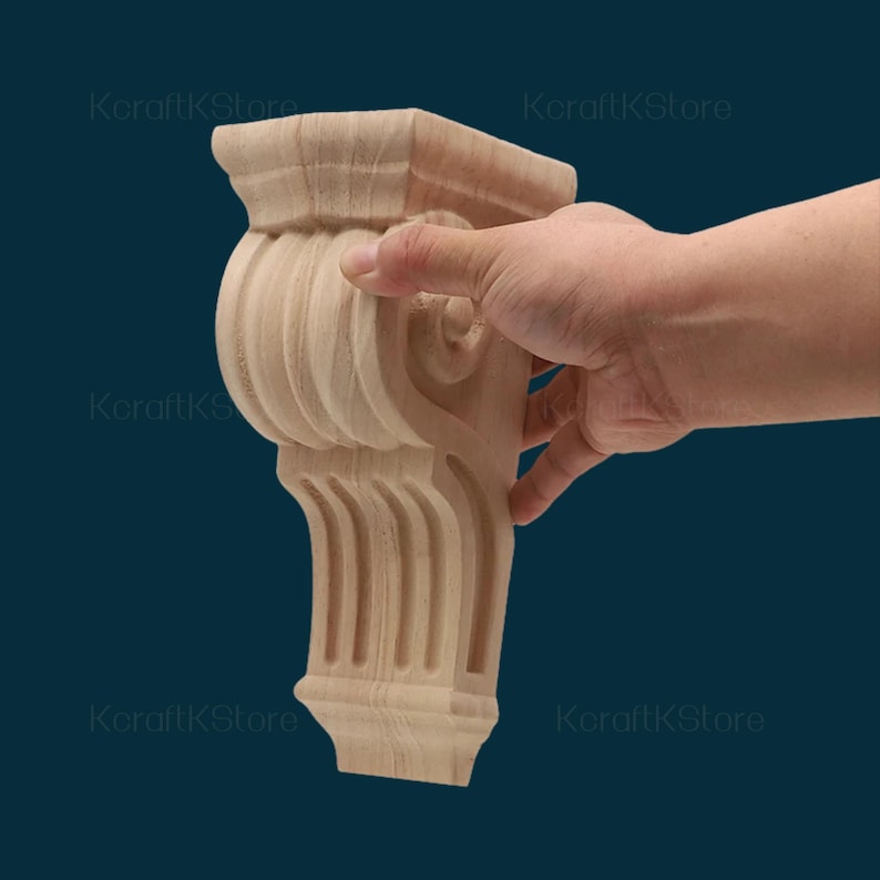 Roman Column Corbel, Wooden Roman Column, Carved Corbel, Flower Wood ...