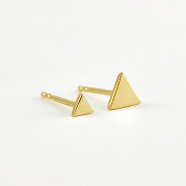 Gold Triangle Earrings - Etsy