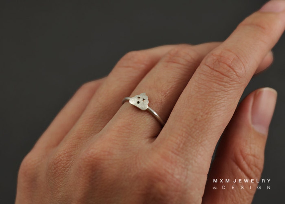 Sterling Silver Little Poop Ring | Etsy