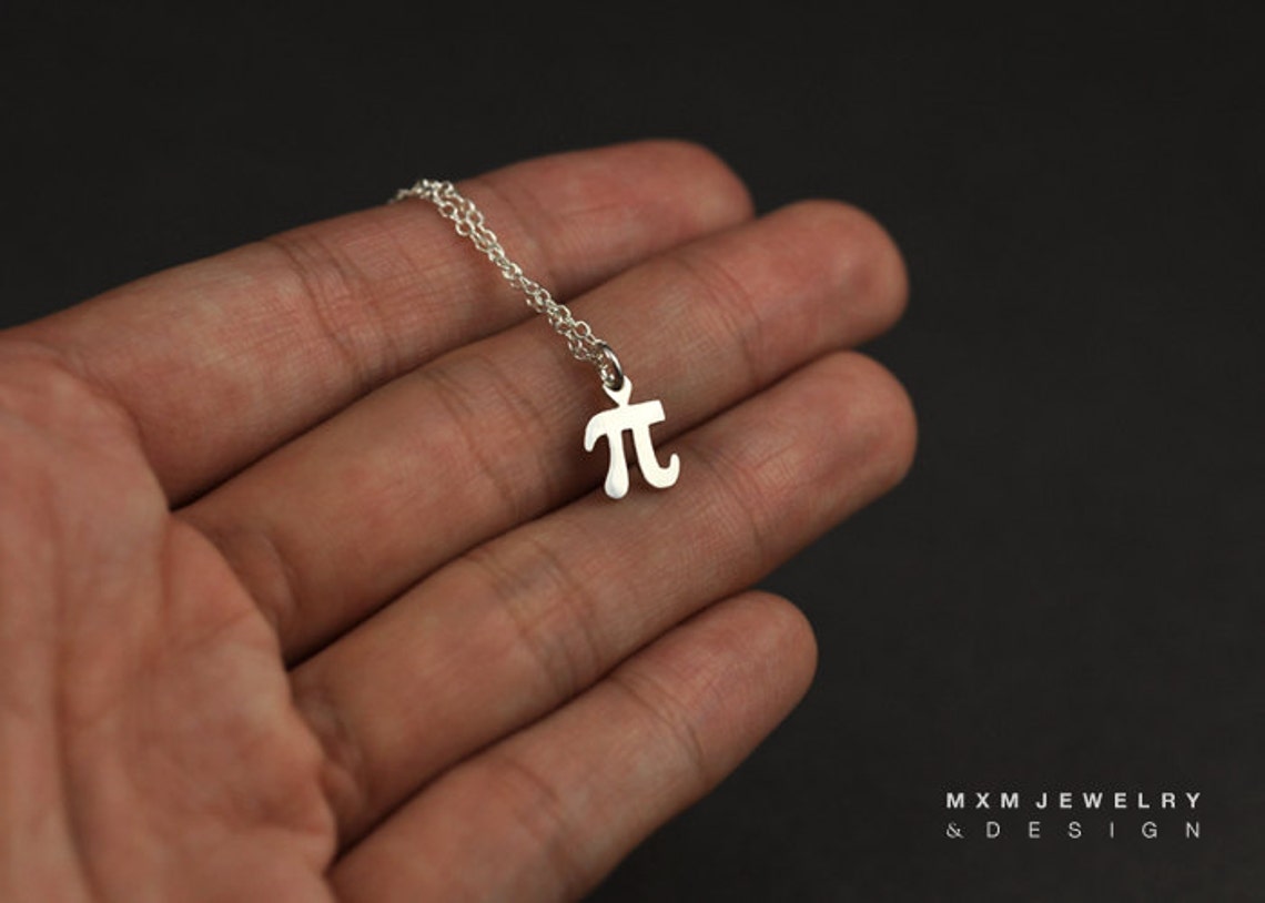 Silver or Gold Little Pi (π) for Math Lover Necklace - Etsy