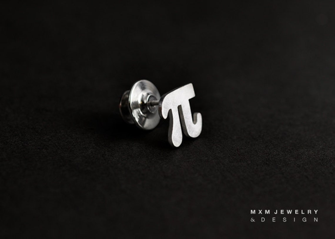 Sterling Silver Pi Lapel Pin - Etsy