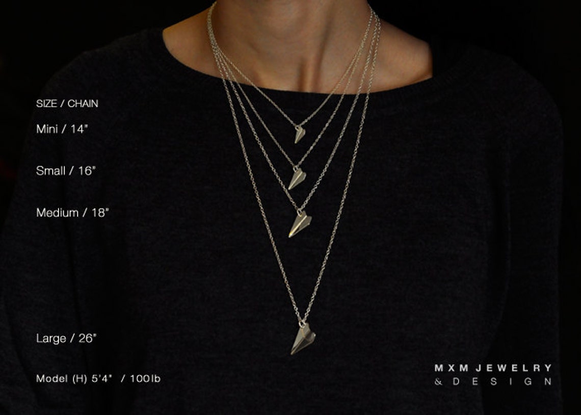 Small / the Original Handfolded Paper Airplane Necklace / - Etsy