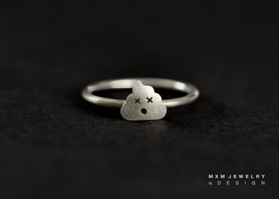 Sterling Silver Little Poop Ring - Etsy