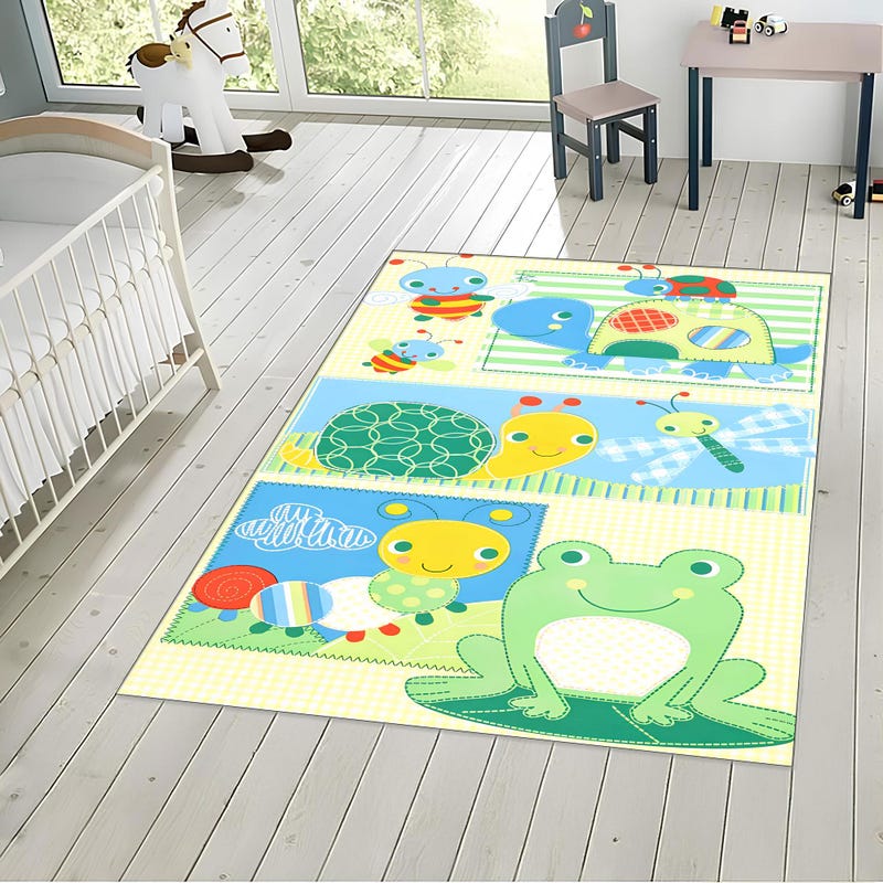 Green Bees Rug Kids - Etsy