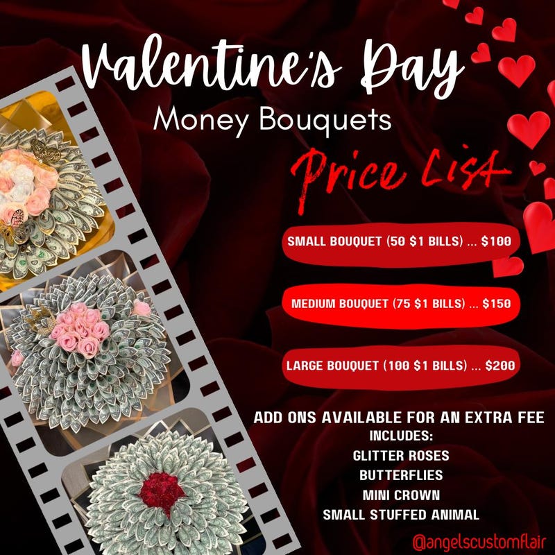 Valentines Money Bouquet - Etsy