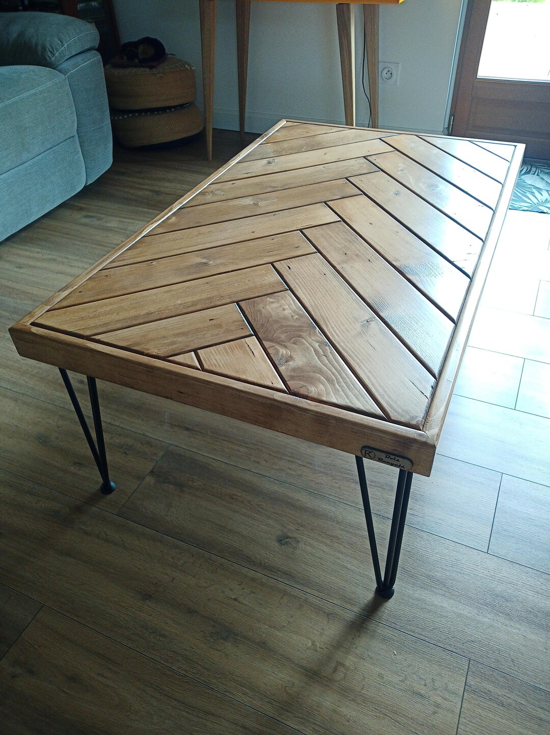 Herringbone Pattern Coffee Table - Etsy