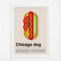 Chicago Dog Art Print - Etsy
