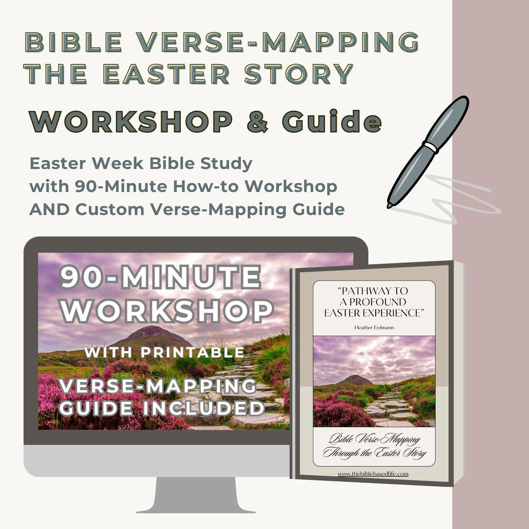 Easter VIDEO WORKSHOP & Printable Bible Study: Bible Verse-mapping ...