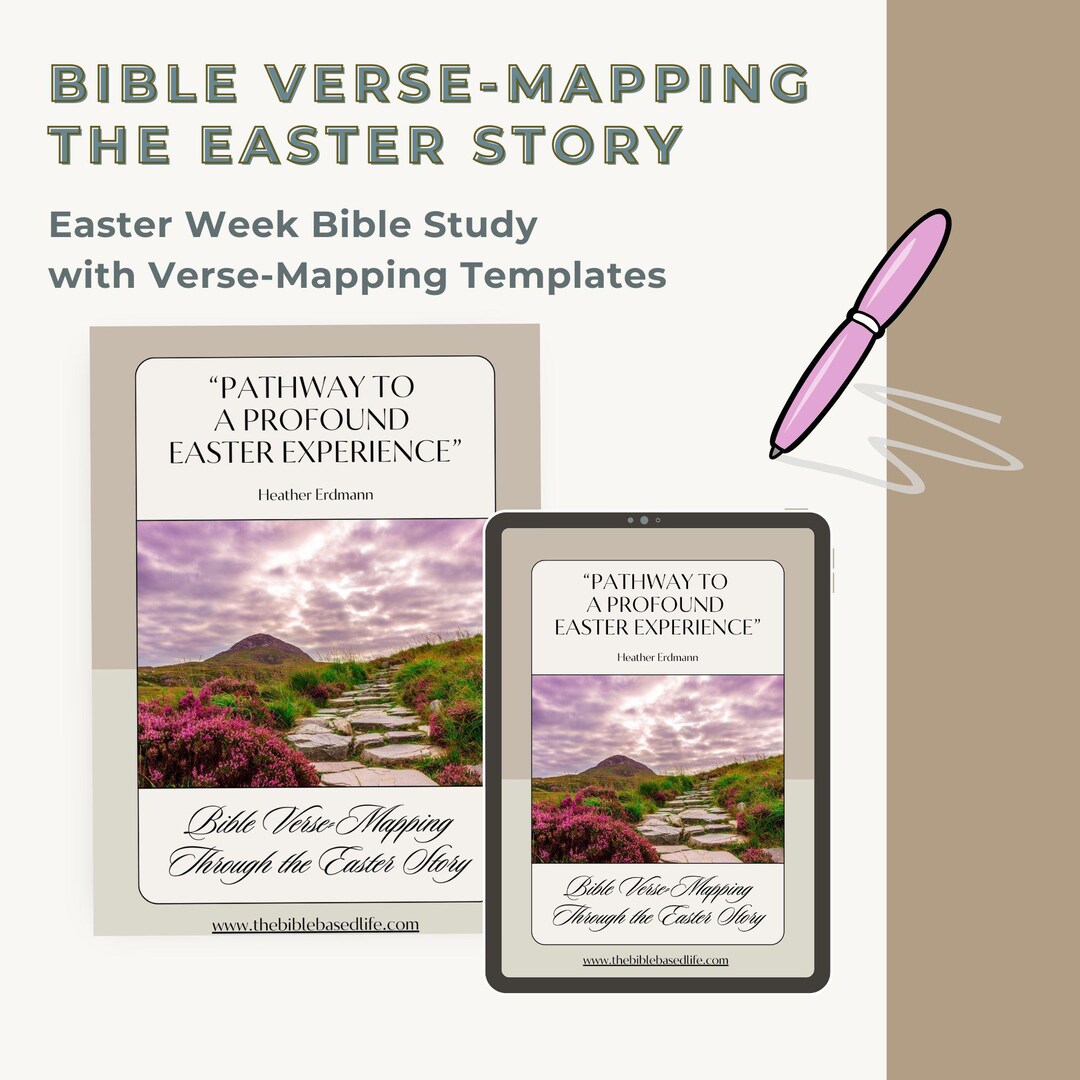 Easter Week Bible Study: Bible Verse-mapping the Easter Story - Etsy