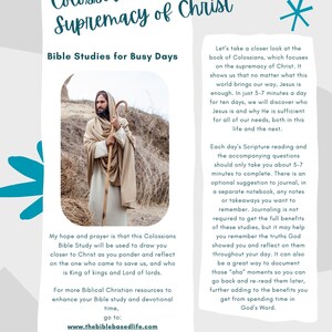 10-day Colossians Bible Study, 5-7 Minute Bible Study for Busy Days ...