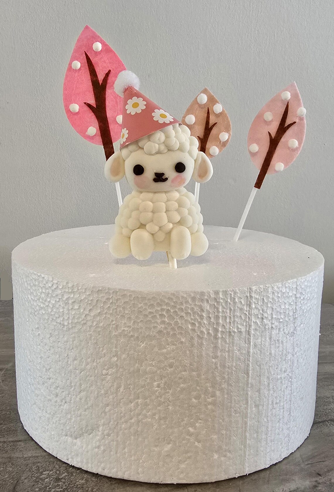Fondant Sheep Cake Topper: Rainbow Birthday Party Decoration - Etsy
