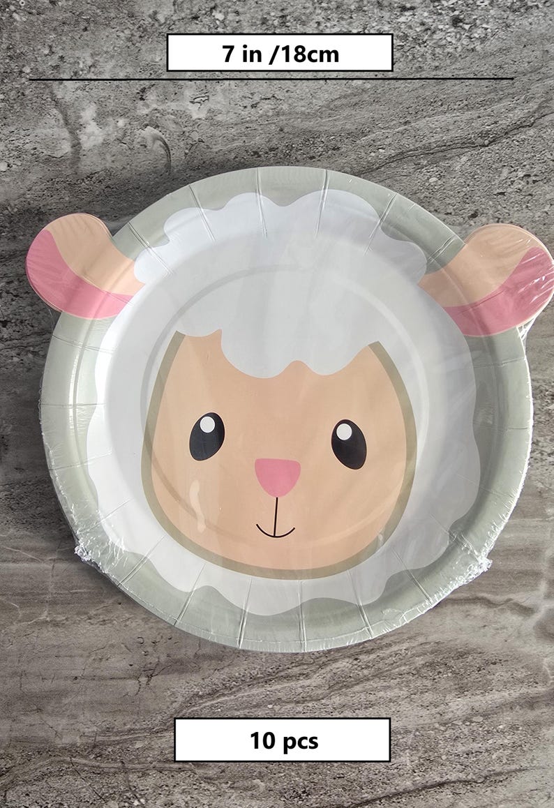 Baby Lamb Birthday Banner. Sheep Cup Cake Topper. Sheep Balloons. Baby ...