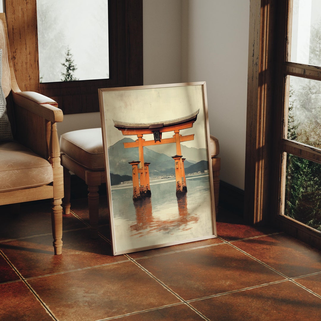 Japanese Torii Gate Wall Art, Texture Asian Poster, Traditional Japan ...