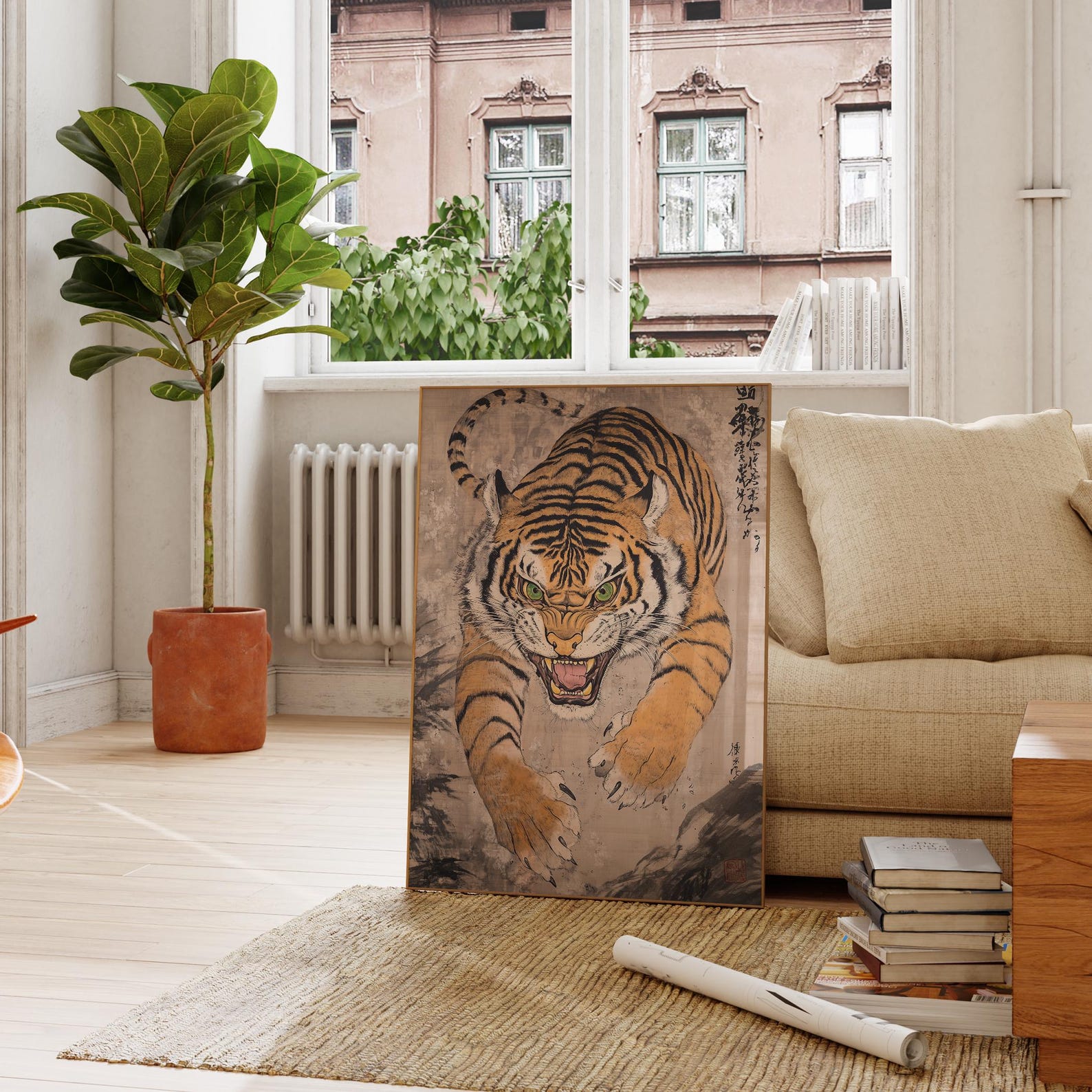 Japanese Tiger Poster, Chinese Tiger Print, Exhibition Art, Modern ...