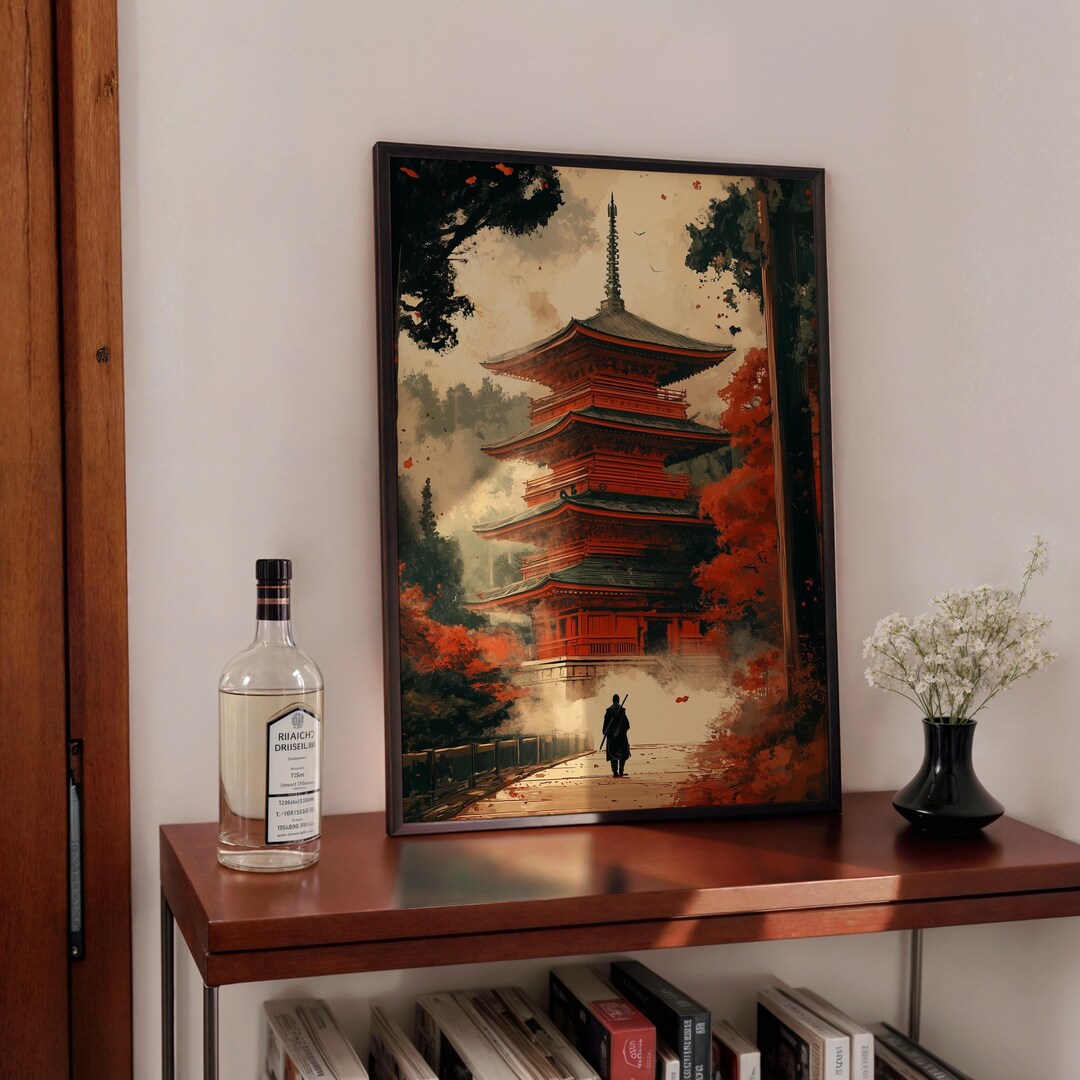 Japanese Temple Art Print, Traditional Japan Wall Art, Asian Zen Decor ...