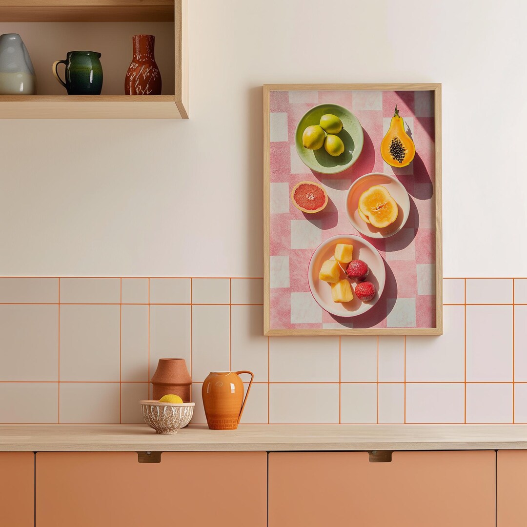 Summer Beach House Kitchen Wall Art, Fruit Posters for Kitchen ...
