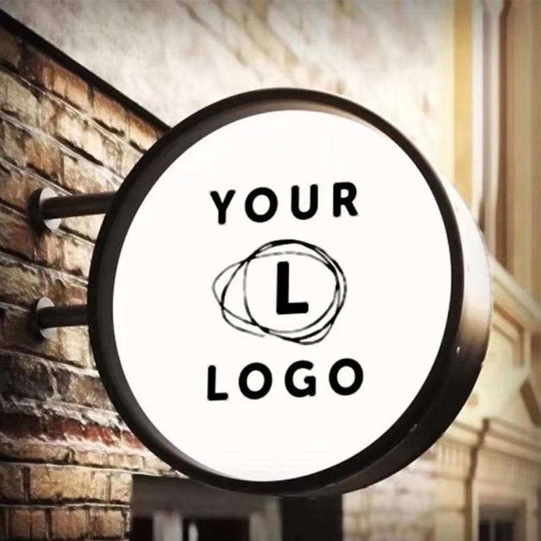 Illuminated Double-sided Light Box Sign | LED Round Blade Storefront ...