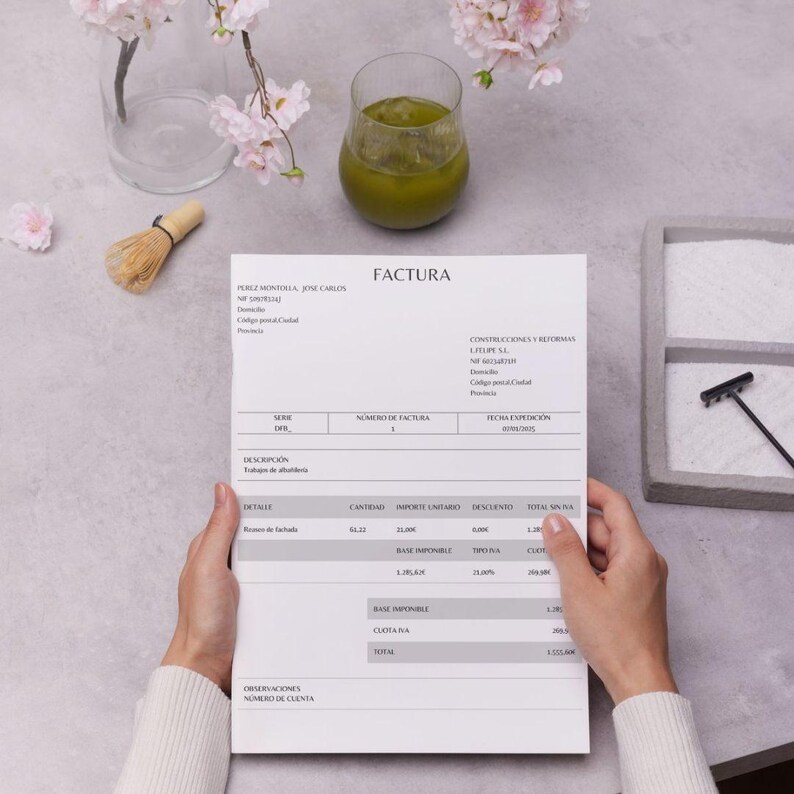 Invoice Template for Freelancers Easy to Edit in Canva Spanish Invoice ...