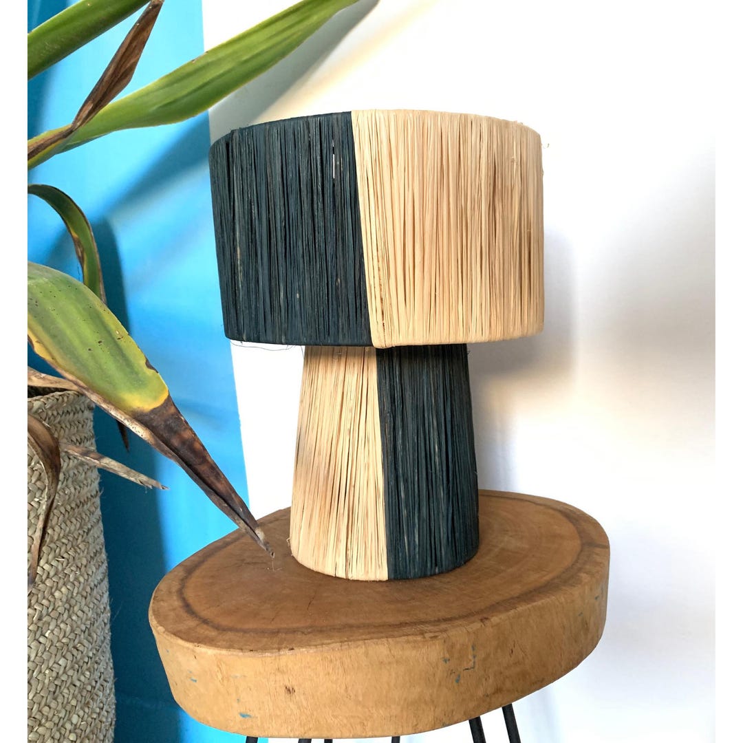 Stripe Raffia Pendant Light, Stripe Lamp Shade Hanging Raffia Lamp ...