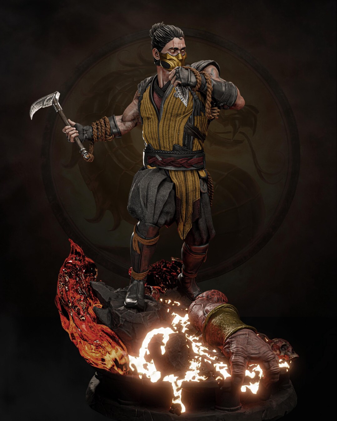 Scorpion Hanzo Hasashi Mortal Kombat STL - Etsy