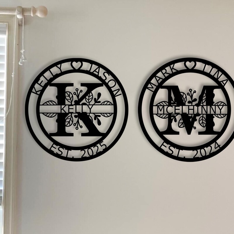 Monogram Wall Decor - Etsy