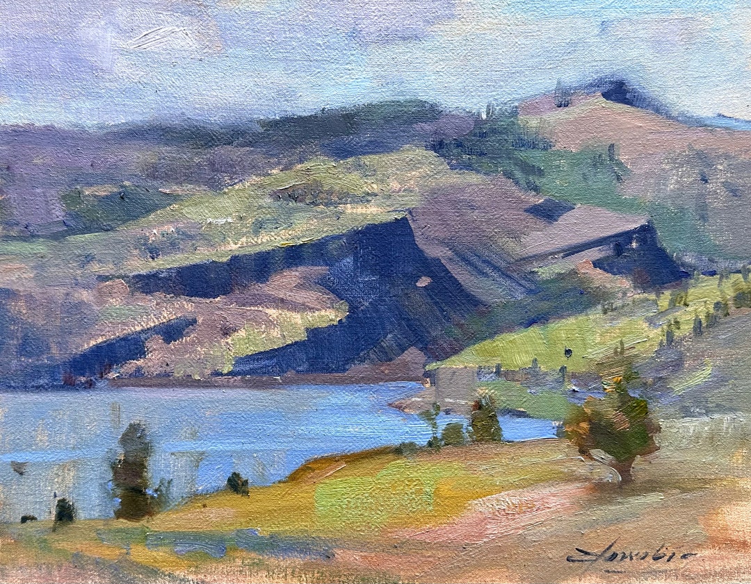 Original Landscape Plein Air Oil Painting PNW Columbia River Gorge ...