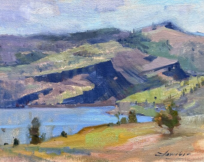 Original Landscape Plein Air Oil Painting PNW Columbia River Gorge ...