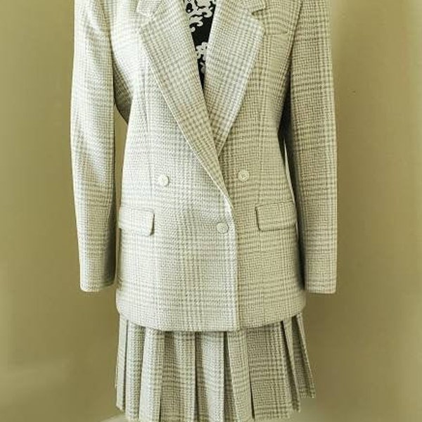 White Tweed Set Women - Etsy