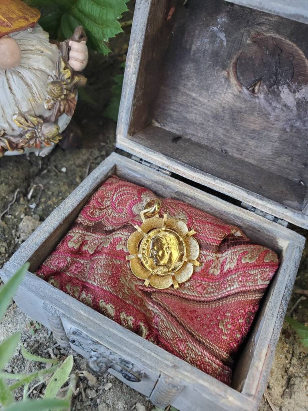 Gold Plated 1973 Dime Money Currency Coin in Flower Floral Setting ...