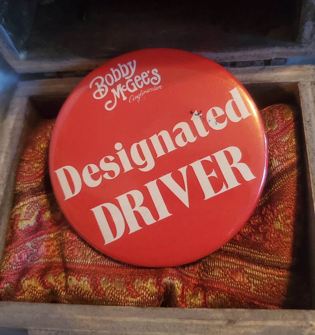 Bobby Mcgee's Designated Driver Pin Button Badge DD Bar Restaurant ...