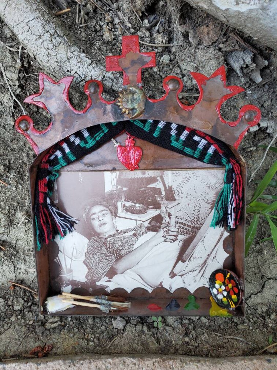 Frida Kahlo Metal Aluminum Tin Altar Wall Hanging Argui Art Shrine Day ...
