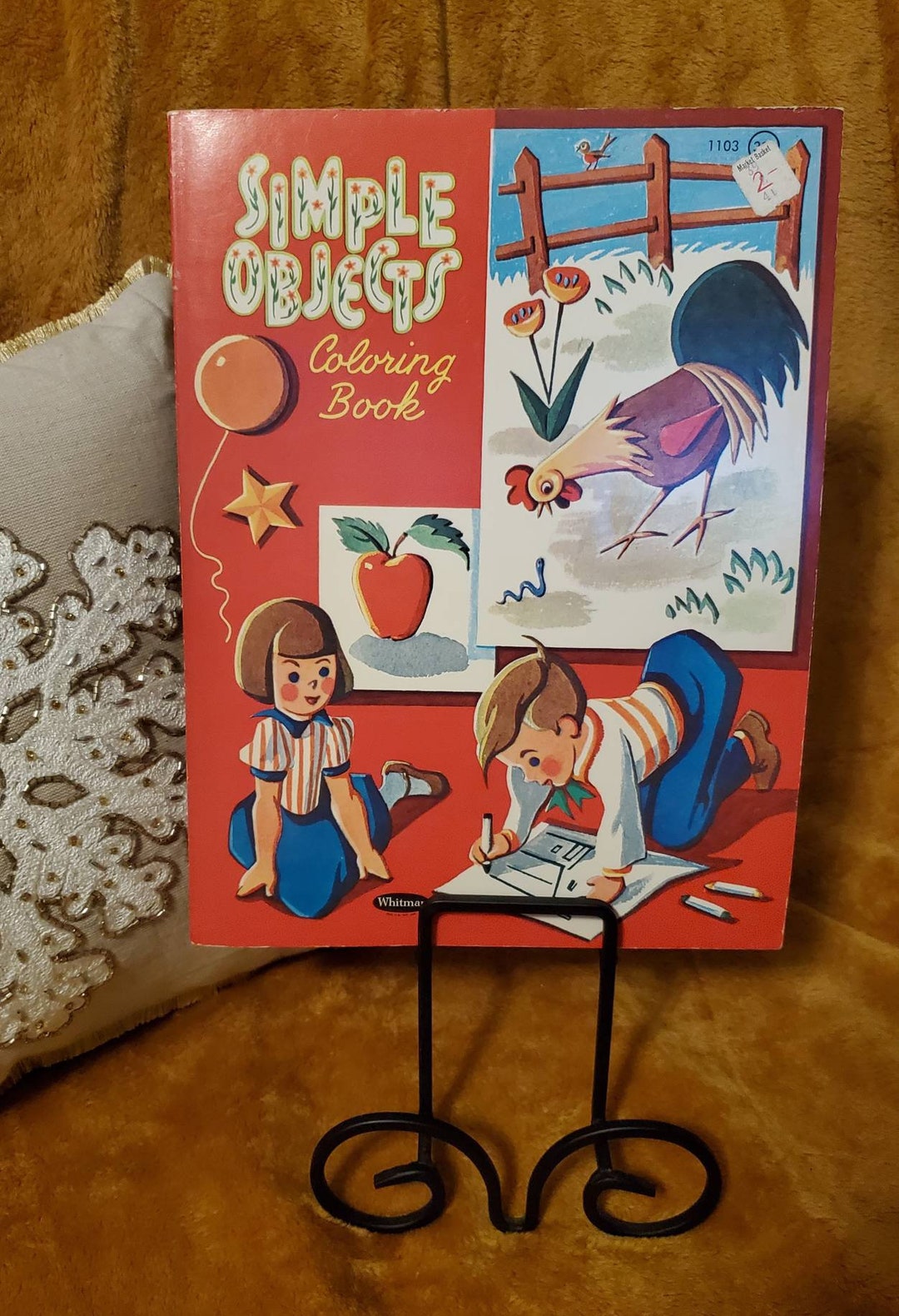 Simple Objects Coloring Clip Art Childrens Book Unused School Clean ...