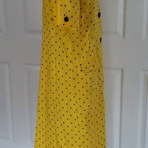 Sunshine Starshine Yellow Black Polka Dot Spotted Button Down Secretary ...
