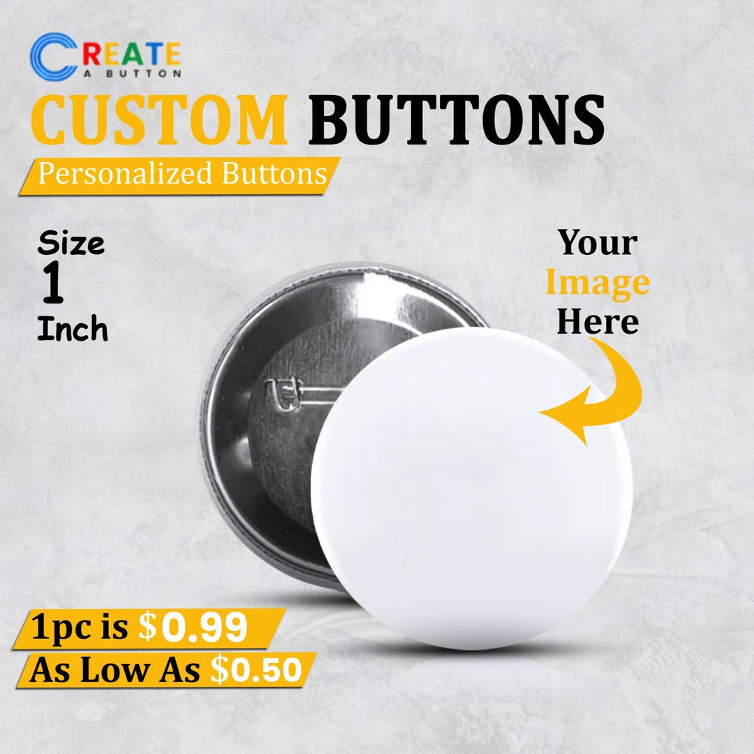 CUSTOMIZED PHOTO BUTTONS Personalized Button 1, Promotional Items ...