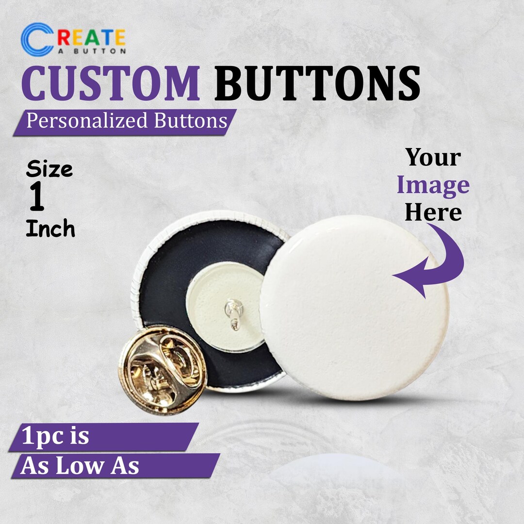 Custom Photo Pin Buttons: Personalized Logo Badges, Event Favors - Etsy