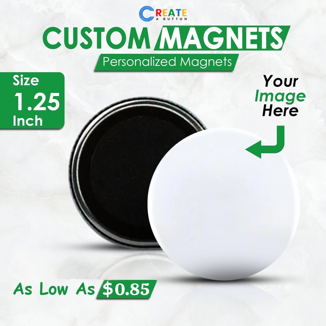 LOGO PHOTO MAGNET - Custom Fridge Magnet, 1.25 Inch Business Promo ...