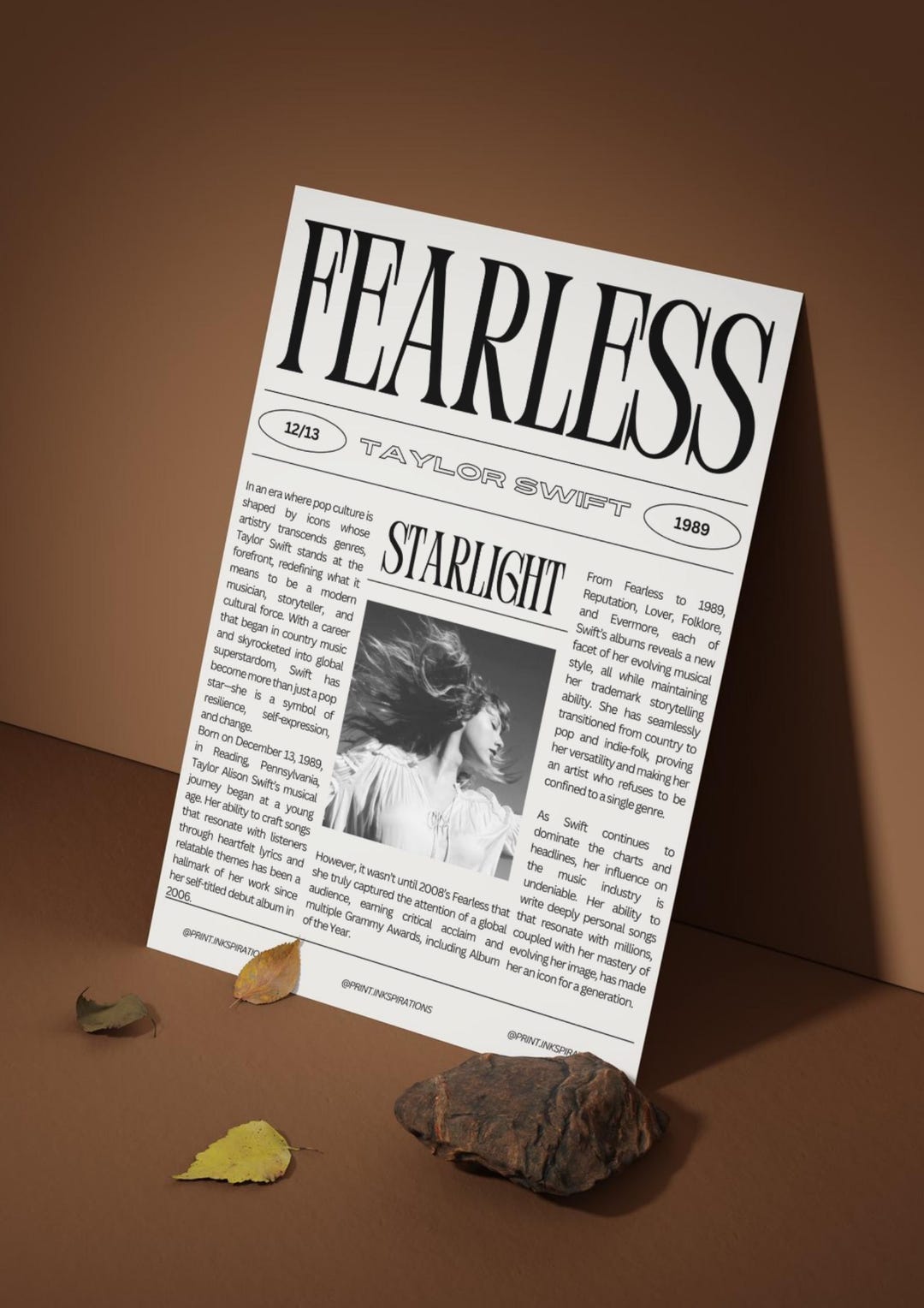 Printable Newspaper Taylor Swift Wall Art, Taylor Swift Poster ...