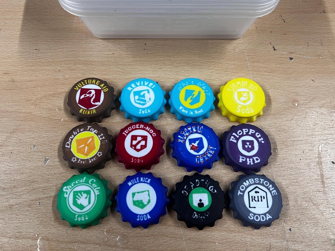 Call of Duty Perk Bottle Tops X12 Bundle Caps Are Roughly 4cm by 4cm - Etsy
