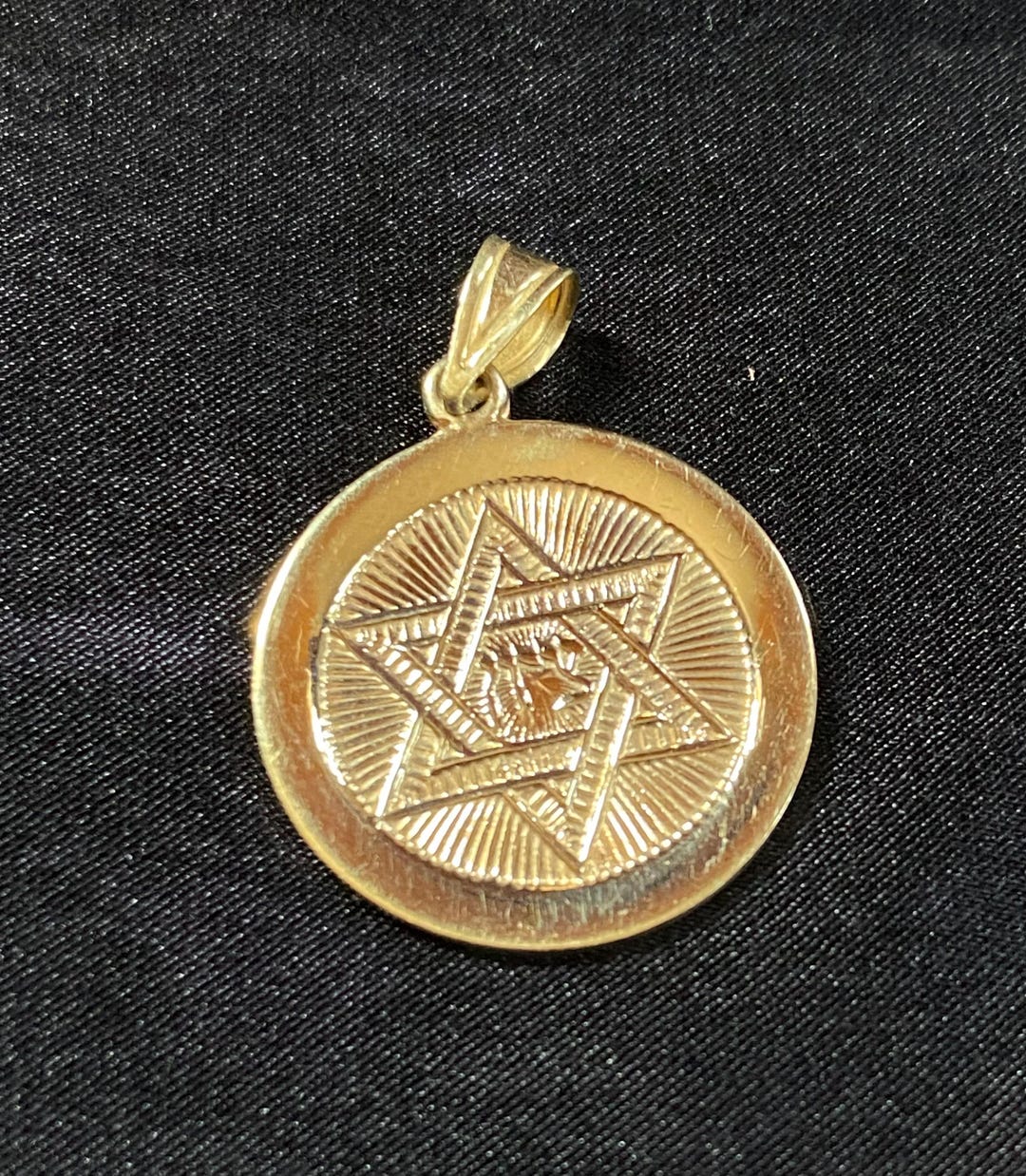 Gold Star of David Coin Pendant by Michael Anthony – 3g Solid 14k Gold ...